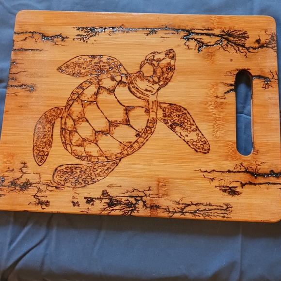 by fieryimaginations | Kitchen | Turtle Cutting Board Done In Wood ...